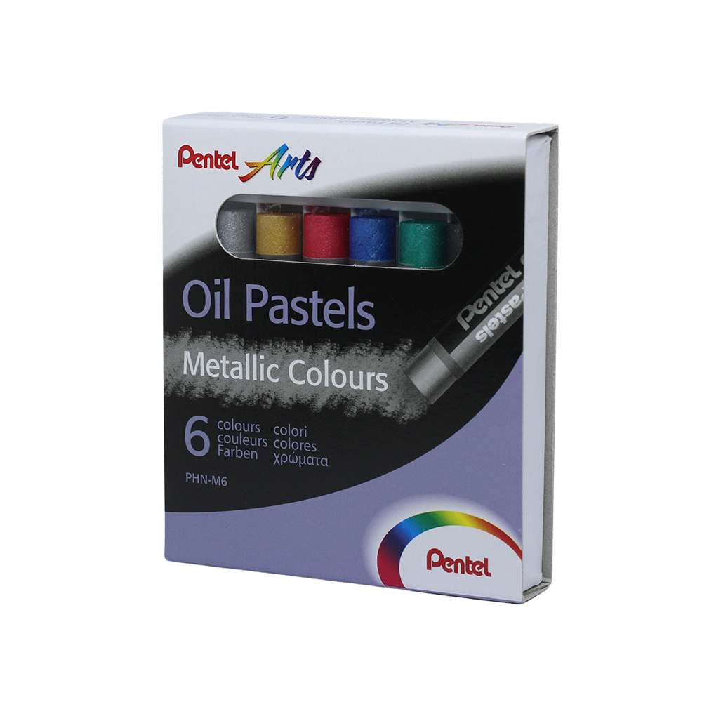 Pentel Brasil. Pastel Oleoso PHN Cores Metálicas e Fluorescentes